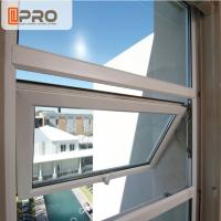 China Grey Color Aluminium Awning Windows Vertical Opening Pattern Hurricane Proof french awning window awning window price for sale