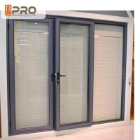 China Powder Coating Grey Aluminum Folding Doors With Double Glass Water Resistant custom folding door mdf folding door for sale