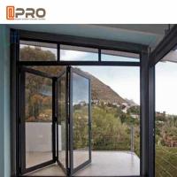China Multi - Panel Aluminum Folding Doors For Residential Energy Efficient pleated mesh folding screen door exterior folding for sale