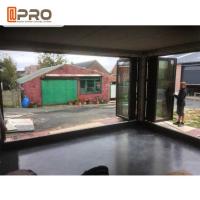 China Multi - Panel Aluminum Folding Doors For Residential Energy Efficient pleated mesh folding screen door exterior folding for sale