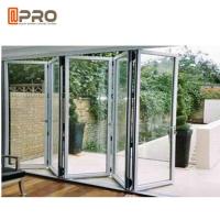 China aluminium bi folding patio doors Aluminium Interior Temporary Indoor Folding Door For Balcony Sound And Weather Proof for sale