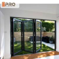 China Morden Aluminum Double Glazed Folding Exterior Doors For Apartment for sale