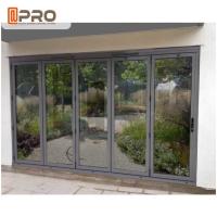 China Morden Aluminum Double Glazed Folding Exterior Doors For Apartment for sale