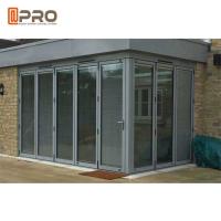 China Rating Energy Saving Triple Double Glazed Folding Doors Water - Proof for sale