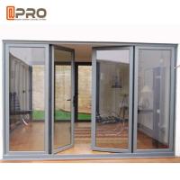 China Rating Energy Saving Triple Double Glazed Folding Doors Water - Proof for sale