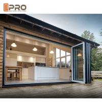 China Rating Energy Saving Triple Double Glazed Folding Doors Water - Proof for sale