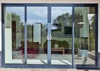 China Modern House Security Aluminium Sliding Glass Doors With Powder Coating hidden sliding doors Double sliding doors for sale