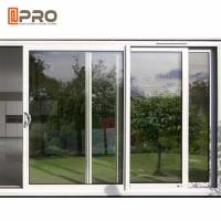 China America Style Aluminum Single Tempered Glass Windows And Door Anti - Aging safety sliding window Sliding window opener for sale