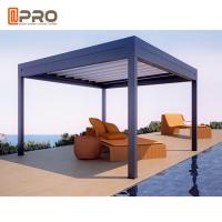 China Motorized Opening Rotate Louver Modern Aluminum Pergola For Commercial Residential Buildings for sale