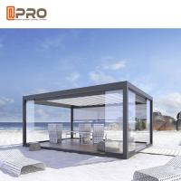 China 3x3m Modern Aluminum Pergola , Motorised Retractable Sliding And Folding Louvered Bio - Climatic Pergola for sale
