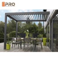 China Aluminum Waterproof Sunshade Pergola Aluminium Outdoor With Adjustable Louvers for sale