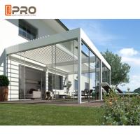 China Sun Shade Opening Roof Modern Aluminum Pergola Outdoor Rainproof Roof Louver for sale