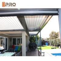China Motorized Louver Modern Aluminum Pergola Horizontal Opening Pattern Aluminum Venetian Blind Roof for sale
