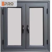 China Black Aluminium Double Glazed Window Vertical Bridge casement sliding window casement aluminium window for sale