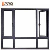China Customize Horizontal Double Casement Windows / Aluminium Frame Glass Window nigeria casement window arch casement window for sale