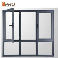 China Customize Horizontal Double Casement Windows / Aluminium Frame Glass Window nigeria casement window arch casement window for sale