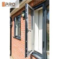 China Grey Modern Aluminum Casement Windows Sound And Heat Insulation grey aluminium casement window for sale