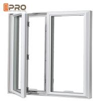 China Aluminium French Triple Casement Windows Replacement In White Color casement window manual open import aluminium casemen for sale