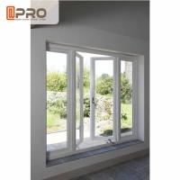 China Aluminium French Triple Casement Windows Replacement In White Color casement window manual open import aluminium casemen for sale
