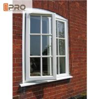 China Residential Push Out Casement Windows / Aluminium Pivoting Window With Grid Design white aluminium windows for sale