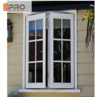 China Residential Push Out Casement Windows / Aluminium Pivoting Window With Grid Design white aluminium windows for sale