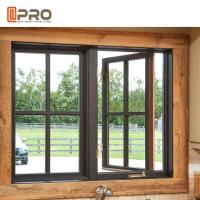 China Dual Glass Aluminium Casement Windows Horizontal Opening Pattern casement sliding window casement aluminium window for sale