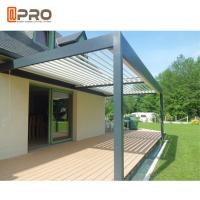 China Outdoor Aluminium Louvered Bio - Climatic Pergola Motorised Waterproof Sliding And Folding for sale