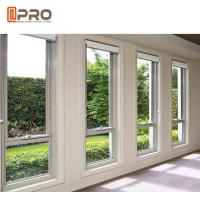 China Small Aluminium Awning Windows Horizontal Opening Pattern Electrophoresis glass awning window with grill for sale