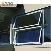 China Small Aluminium Awning Windows Horizontal Opening Pattern Electrophoresis glass awning window with grill for sale