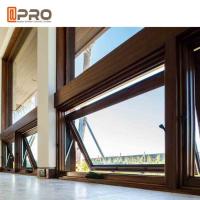 China Durable Top Hung Aluminium Windows With Double Tempered Glass Powder Coating triple awning window french awning window for sale