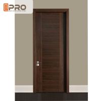 China Soundproof Glass MDF Wooden Door / Interior Room Door Enviromental - Friendly for sale