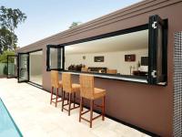 China Residential Aluminum Folding Windows With Black Or Customized Color sliding folding window supplier folding vertical for sale
