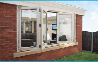 China Tempered Glass Aluminum Bifold Windows / Modern Folding Patio Windows folding balcony window australia folding window for sale
