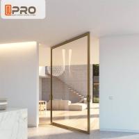 China Internal Aluminum Pivot Sliding Door With Double Glazed Glass Wind Load Resistance Pivot Exterior door pivot hinge door for sale