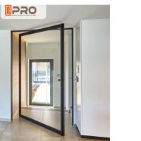 China Custom - Made Interior Aluminum Pivot Doors For Room Dividers ISO9001 pivot hinge glass door front door pivot door for sale