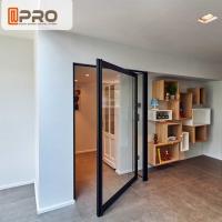 China Custom - Made Interior Aluminum Pivot Doors For Room Dividers ISO9001 pivot hinge glass door front door pivot door for sale