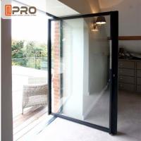 China Unique Villa Front Glass Entry Doors / Single Pivot Patio Doors front door pivot door aluminum pivot front door center for sale
