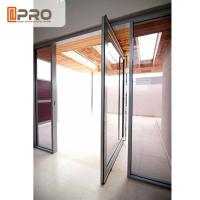 China Unique Villa Front Glass Entry Doors / Single Pivot Patio Doors front door pivot door aluminum pivot front door center for sale