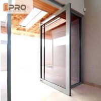 China Customized Size Aluminum Glass Pivot Entry Door / Center Pivot Door front door pivot door aluminum pivot front door for sale