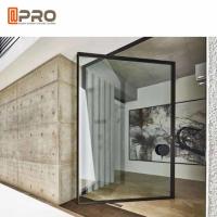 China Unique Villa Front Glass Entry Doors / Single Pivot Patio Doors front door pivot door aluminum pivot front door center for sale