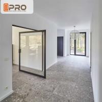 China Double Tempered Glazed Middle Swing Pivot Door / Thermal Break Aluminum Profile Doors for sale
