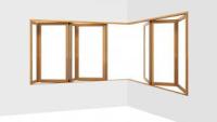 China Sound Insulation Aluminum Sliding Folding Window Double Glazing frameless folding glass window bi-fold window for sale
