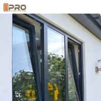 China Wood Grain Casement Glass Tilt N Turn Windows Double Glazed Aluminum Profile for sale