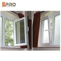China Double Glass Thermal Break Tilt And Turn Aluminum Windows / Bathroom Tilt Open Windows for sale