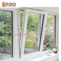 China Thermal Break System Aluminium French Tilt And Turn Window With Toughened Glass for sale