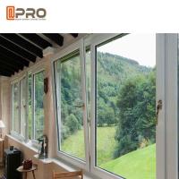 China Horizontal Opening Pattern Tilt And Turn Aluminium Windows , Wooden Double Glazed Window for sale