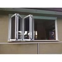 China Wind Proof Aluminum Bifold Windows Color Optional With Insulated Double Glass balcony folding window hardware folding for sale
