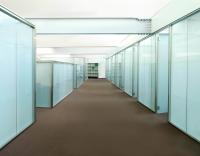 China Powder Coated 12mm Glass Modular Office Partition Walls Frame Or Frameless Style for sale