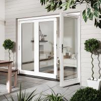 China Multi Color Hinged Security Doors , Sound Insulation Aluminium Glass Front Door for sale
