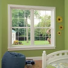 China Aluminum Profile Double Glass Single Hung Sliding Window With Insect Screen for sale